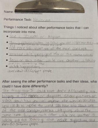 Gallery Walks: Improving Student Engagement in Performance Tasks – Tim ...
